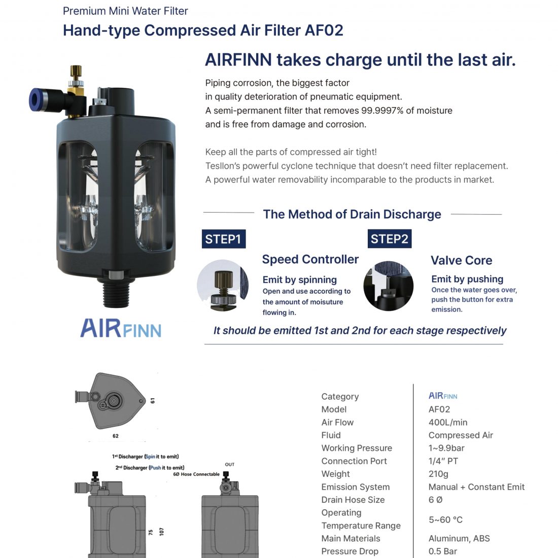 กรองลมอัด | eSeparator Compressed Air Filter AF02 – บริษัท แอร์ฟอร์ส ...